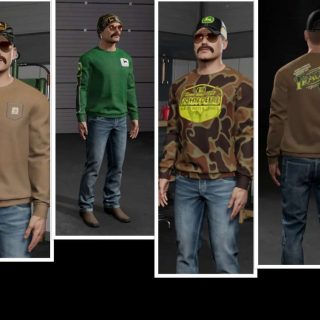 John Deere themed clothing pack v1.0.0.0 - FS25 / FS22 Mod
