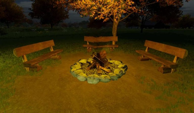 Simple Camp Fire v1.0.0.0 - FS25 / FS22 Mod