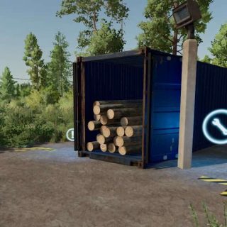 Wood Shipping Container v1.0.0.0 - FS25 / FS22 Mod