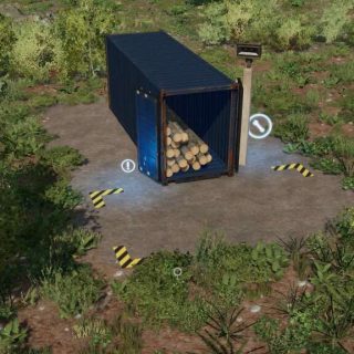 Wood Shipping Container v1.0.0.0 - FS25 / FS22 Mod