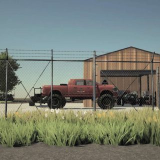 Barb Wire Chain Link Fence + Gates V1.0.0.0 - FS25 / FS22 Mod