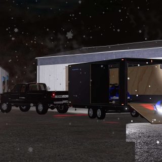 Enclosed Snowmobile Trailer CHS BETA - FS25 / FS22 Mod