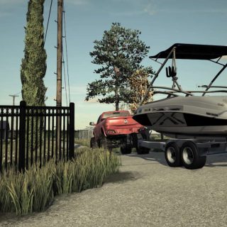 212X Yamaha Fishing Boat and Trailer V1.0.0.0 - FS25 / FS22 Mod