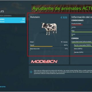 Animal Helper ESPANOL V1.0.0.4 - FS25 / FS22 Mod