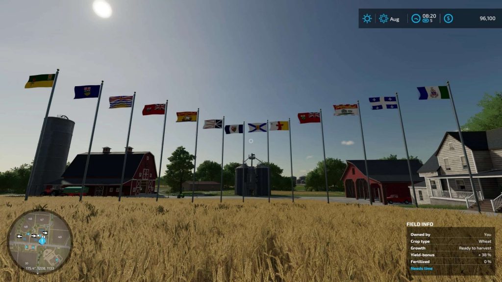 Canadian Provinces & Territories Flags Pack v1.0.0.0 - FS25 / FS22 Mod