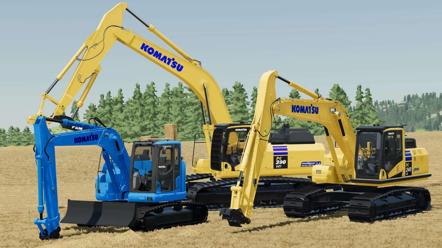 Komatsu Excavators Pack v1.0.0.0 - FS25 / FS22 Mod