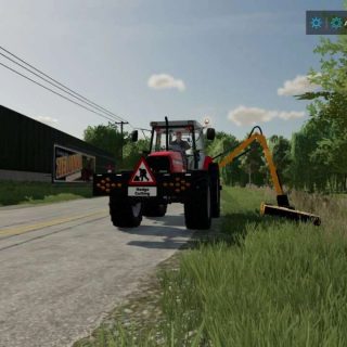 Three point Hedge/Grass warning sign v1.0.0.0 - FS25 / FS22 Mod