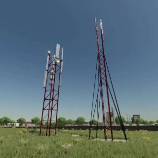 Transmitter Tower Pack (Prefab) v1.0.0.0 - FS25 / FS22 Mod