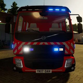 2017 Volvo FL UK Fire Service v1.0.0.0 - FS25 / FS22 Mod