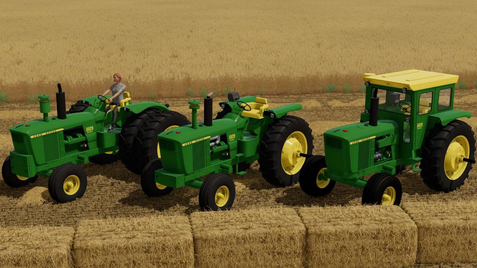 John Deere 5020 Tractors Pack v1.0.0.0 - FS25 / FS22 Mod