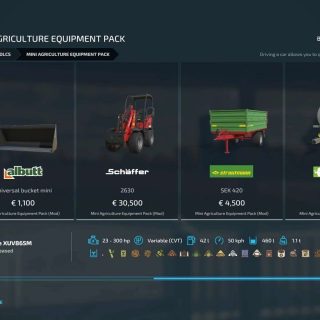 Mini Agriculture Equipment Pack v1.1.0.0 - FS25 / FS22 Mod