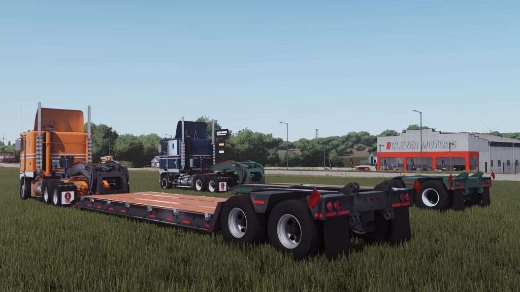 2-axle Lowboy V2.0.0.0 - FS25 / FS22 Mod