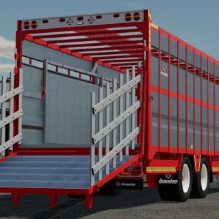 Broughan 28 Foot Animal Trailer v1.0.0.0 - FS25 / FS22 Mod