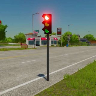 Placeable Traffic Light (Functional) v1.1.0.0 - FS25 / FS22 Mod