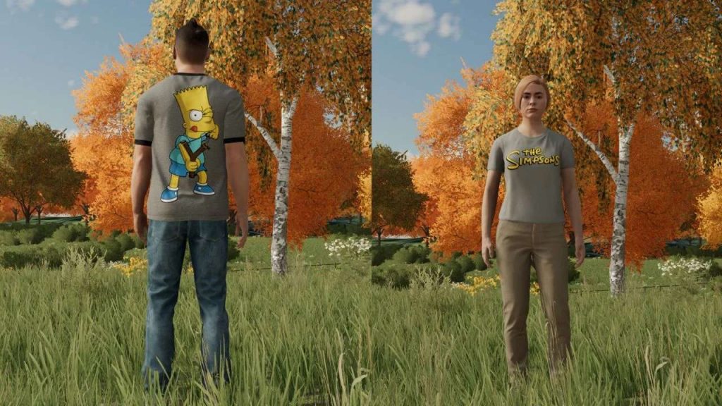 Simpsons clothes pack v1.0.0.0 - FS25 / FS22 Mod