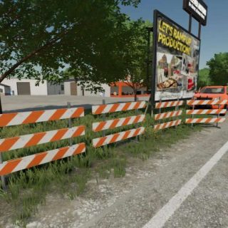 Traffic Cones And Barricades v1.0.0.0 - FS25 / FS22 Mod