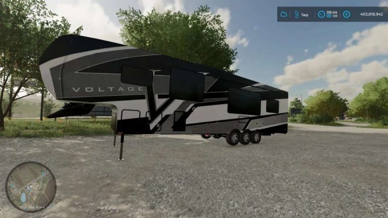 Voltage 5th Wheel Toy Hauler Camper v2.0.0.0 - FS25 / FS22 Mod