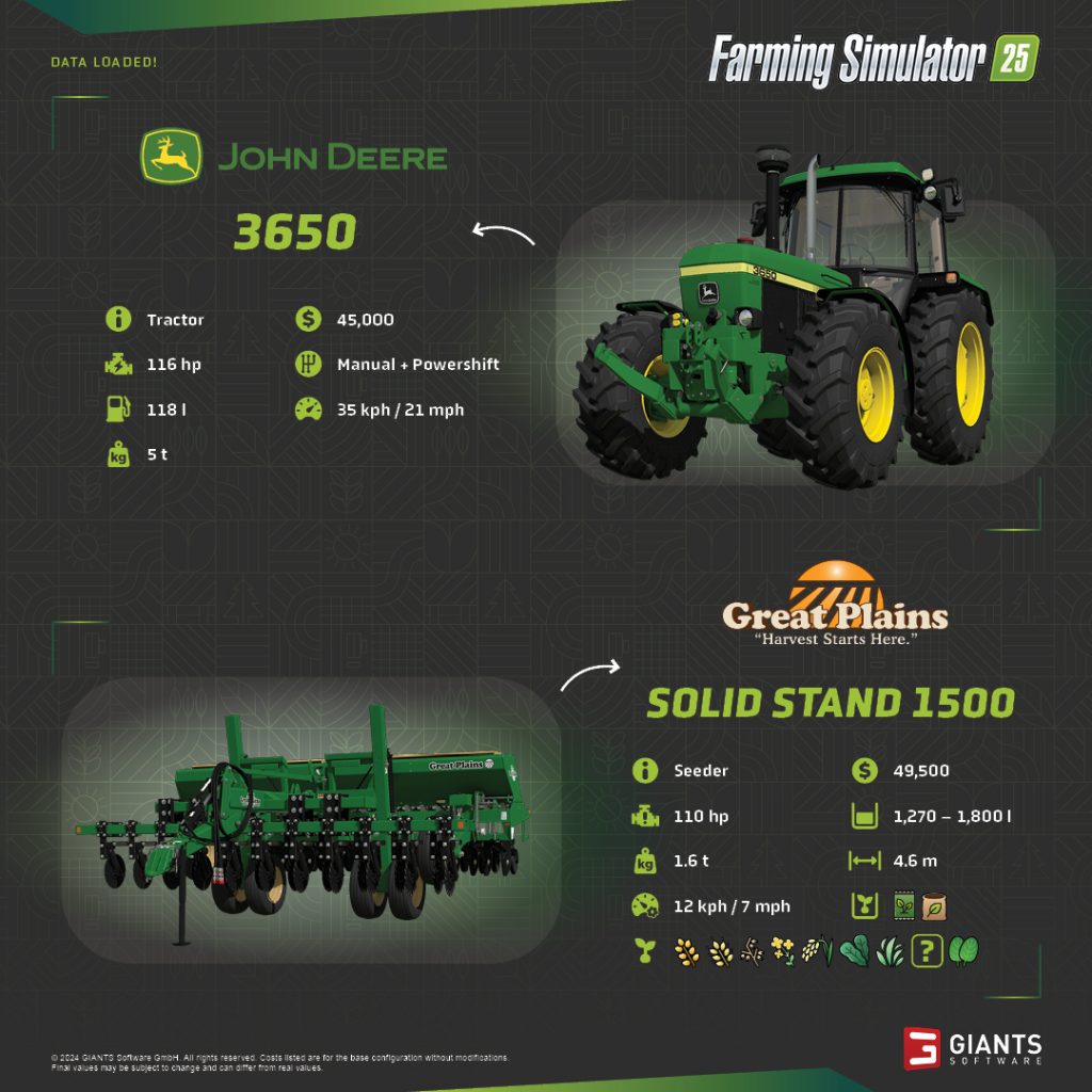 FS25 John Deere 3650, Case IH AF11 & New Brand!