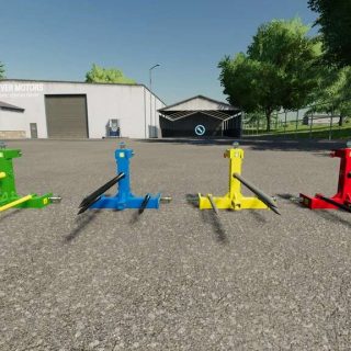 Gooseneck Hitch Adapter With Bale Spikes v1.0.0.0 - FS25 / FS22 Mod