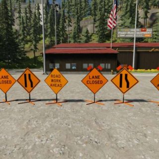 Traffic Cones And Barricades v1.0.0.1 - FS25 / FS22 Mod