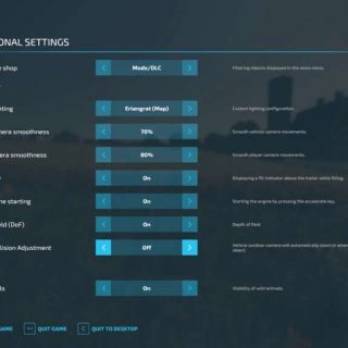 Additional Game Settings v1.2.0.2 - FS25 / FS22 Mod