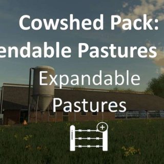 Cowshed Pack Expandable Pastures Ready v1.0.0.0 - FS25 / FS22 Mod