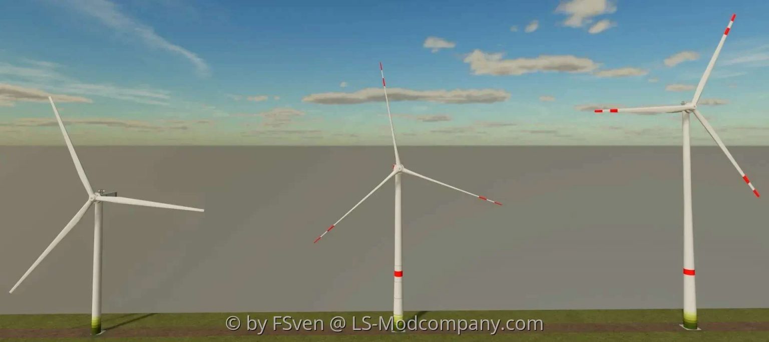 Enercon E-Nacelle wind turbines v2.2.0.0 - FS25 / FS22 Mod