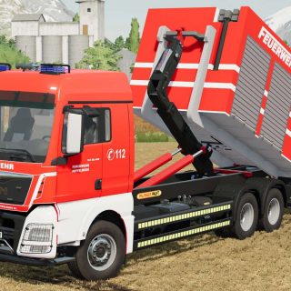 MAN TGX HKL Fire Truck & Containers v1.0.0.0 - FS25 / FS22 Mod