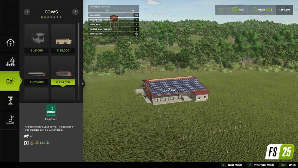 Farming Simulator 25: Customize Stables & Pastures - FS25 / FS22 Mod