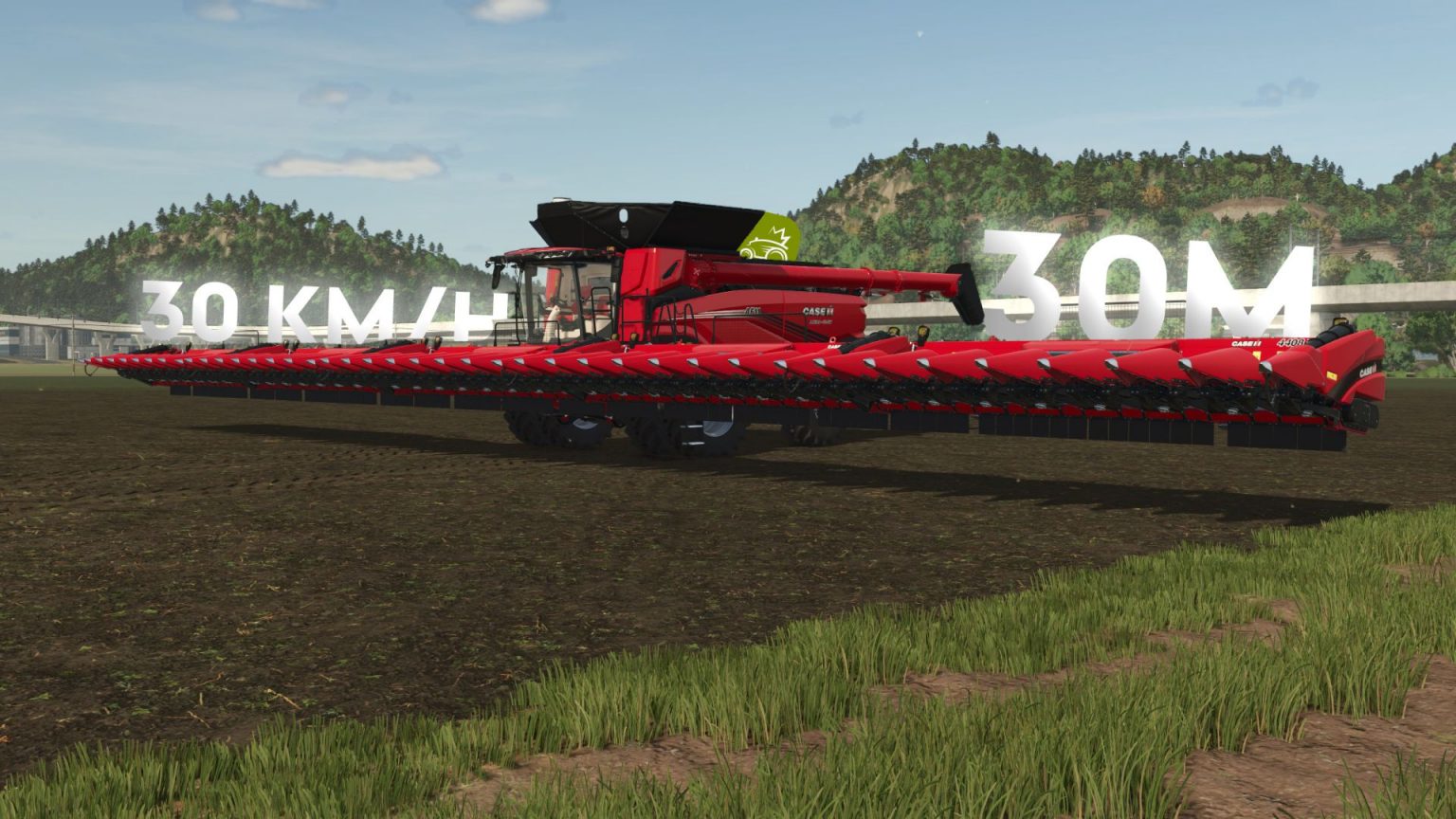 Case IH Corn header 30m v1.0.0.0 - FS25 / FS22 Mod