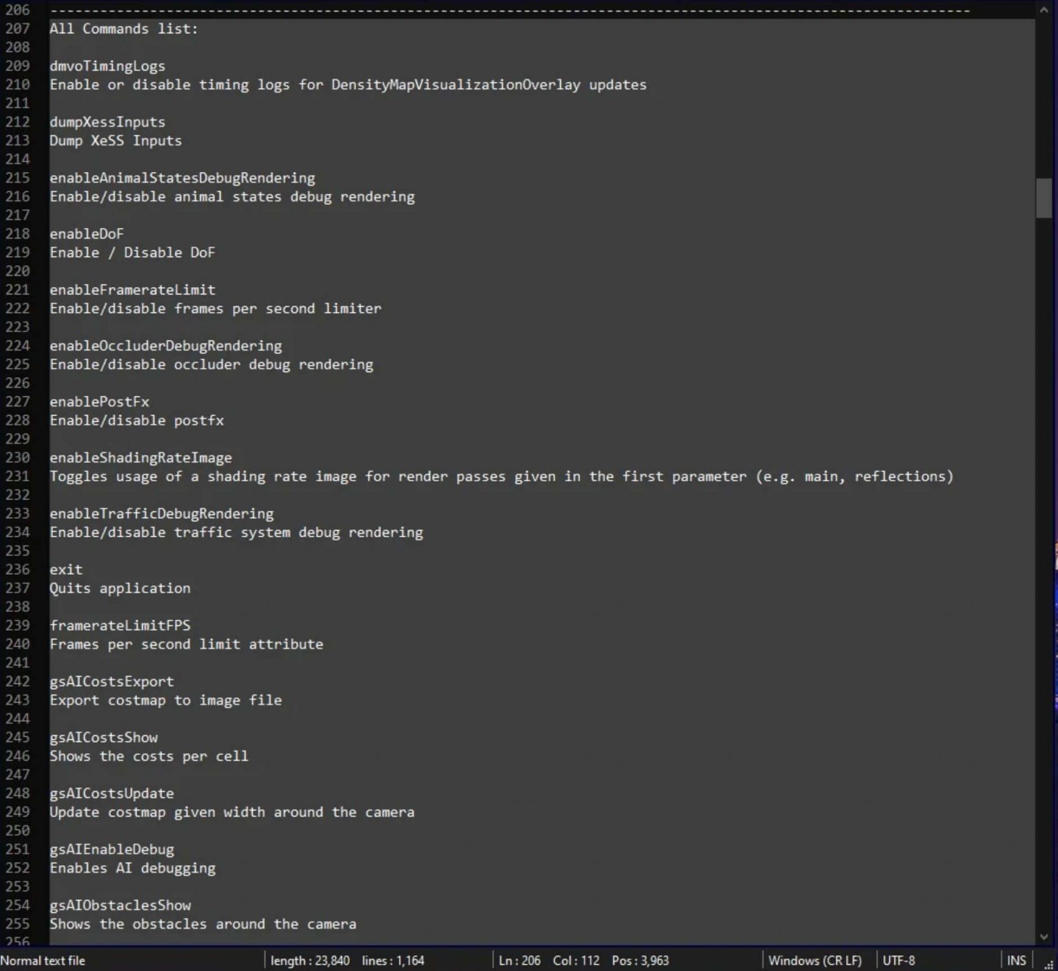 Console Command Cheat list v1.0.0.0 - FS25 / FS22 Mod