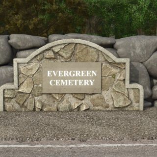 Evergreen Cemetery V1.0.0.0 - FS25 / FS22 Mod
