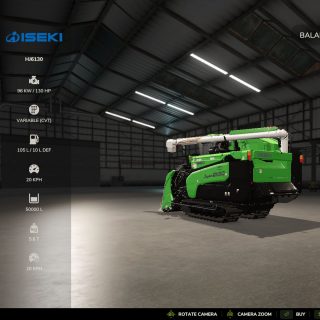 Iseki HJ 6130 Extended Working Width v1.0.0.0 - FS25 / FS22 Mod
