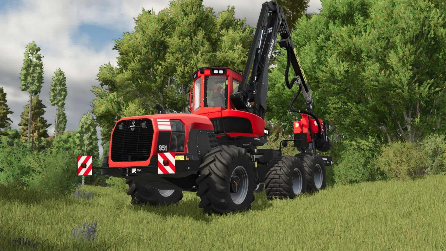 Komatsu 951 (90cm max tree size) v1.0.0.0 - FS25 / FS22 Mod