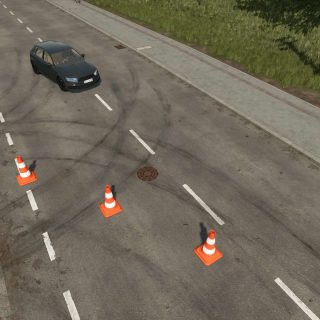 Movable traffic cone v1.0.0.0 - FS25 / FS22 Mod
