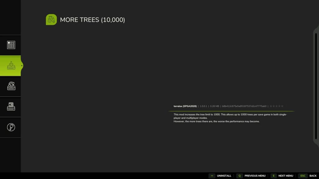 Placeable Tree Limit V1.0.0.1 - FS25 / FS22 Mod