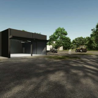 Two Bay Steel Garage v1.0.0.0 - FS25 / FS22 Mod