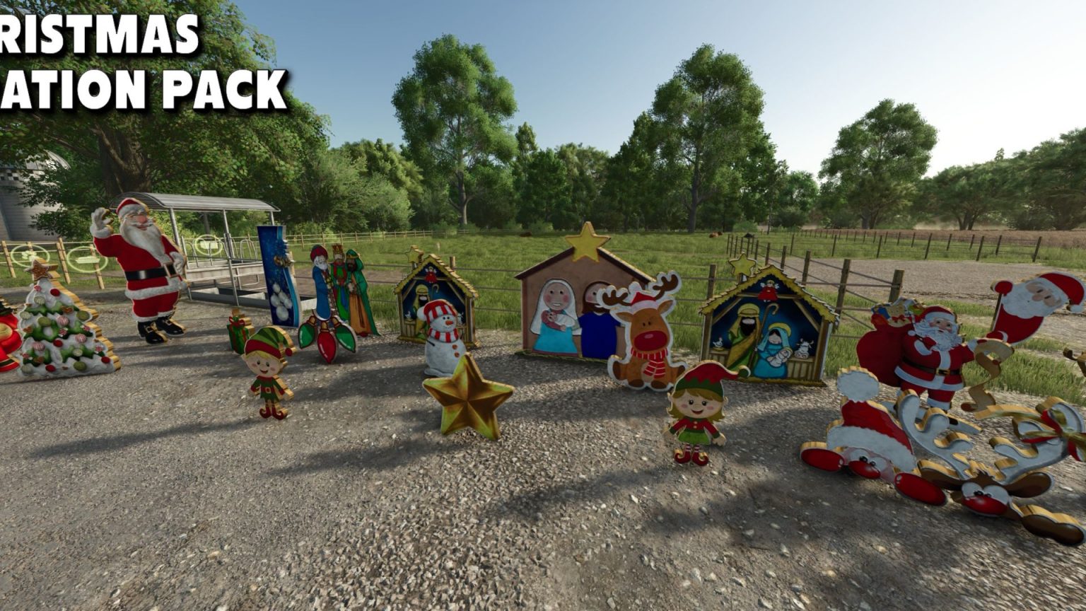 Christmas Decorations Pack v1.0.0.0 - FS25 / FS22 Mod