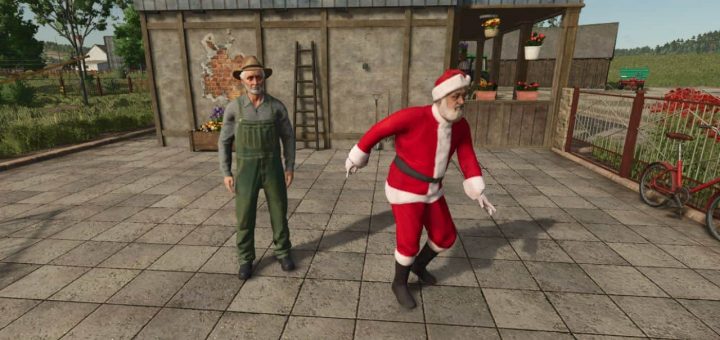 Animated Santa Clause Mods | FS22 Mods | Farming Simulator 22 Mods