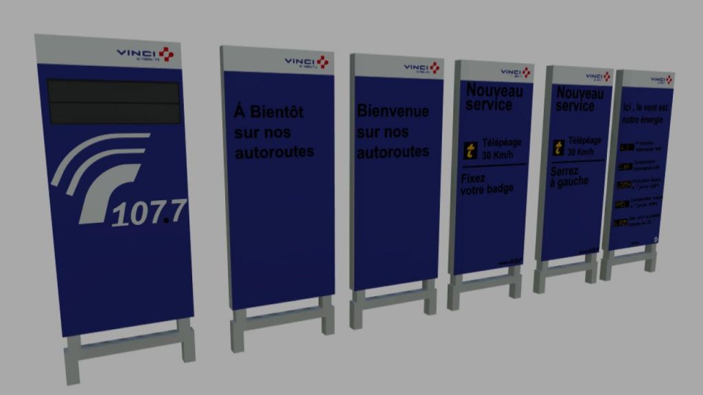 Vinci Highway Signs v1.0.0.0 - FS25 / FS22 Mod