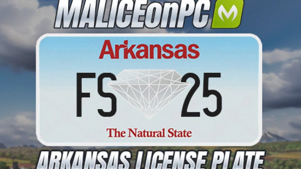 Arkansas License Plates V1.0.0.1 - FS25 / FS22 Mod