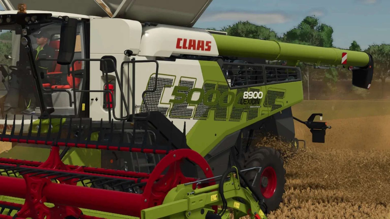 CLAAS Lexion (with mowers and trailer) v1.0.1.1 - FS25 / FS22 Mod