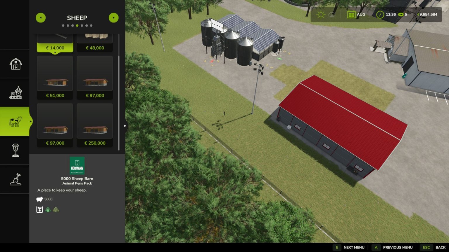 Enclosure for intensive breeding (5000 animals) V1.0.0.0 - FS25 / FS22 Mod