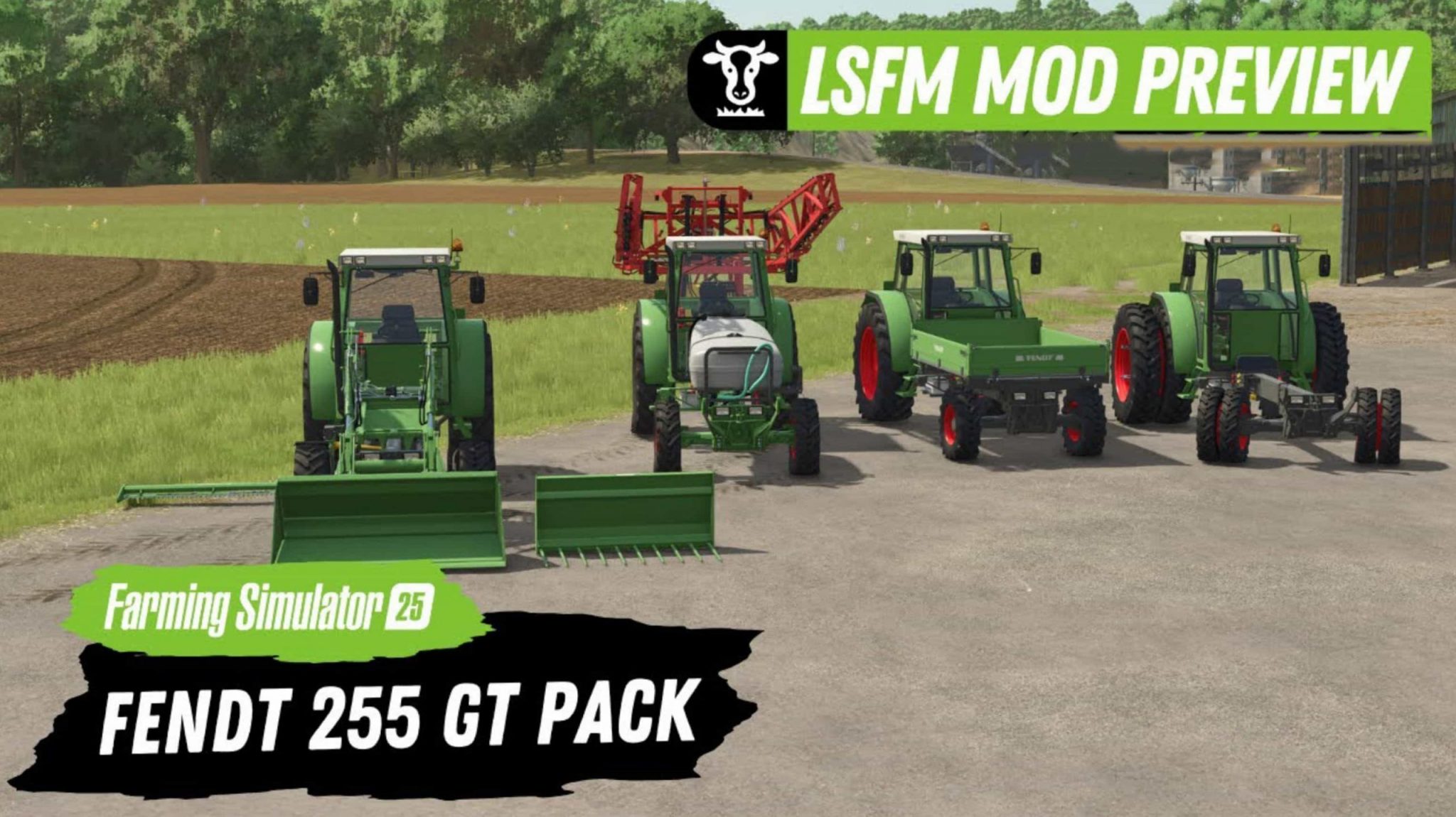 Fendt 255 GT Pack V1.0.0.0 - FS25 / FS22 Mod