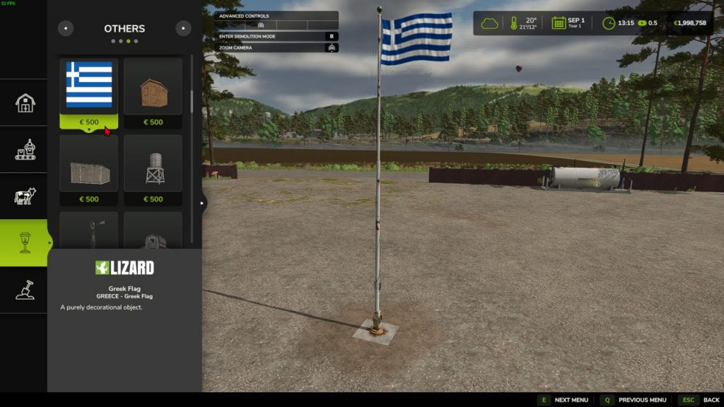 Greek Flag V1.0.0.0 - FS25 / FS22 Mod