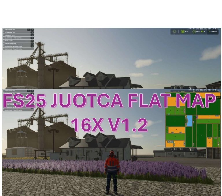 Juotca Flat Map 16X v1.2.0.0 - FS25 / FS22 Mod
