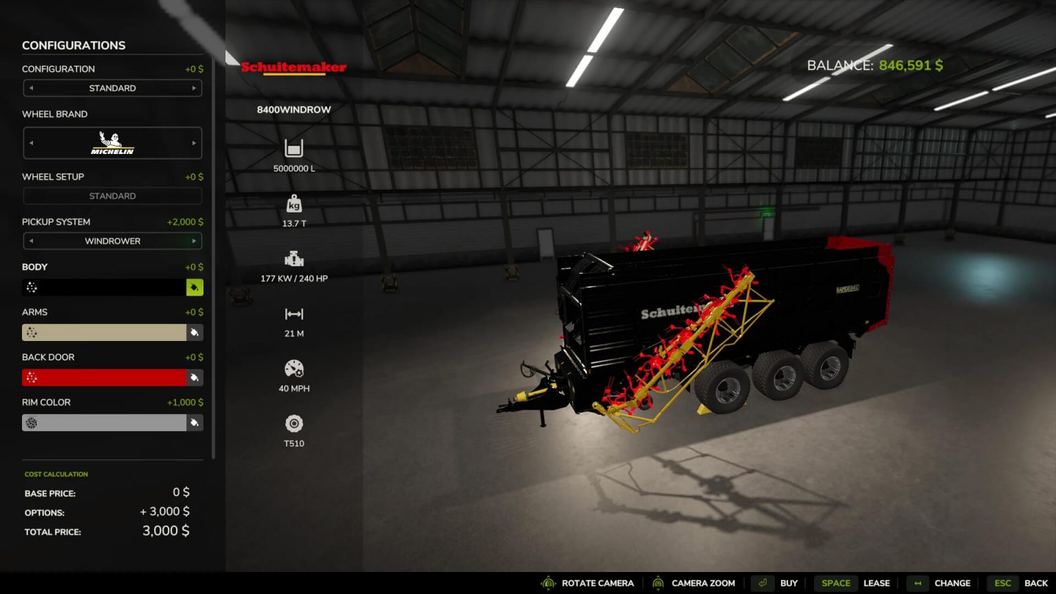 Schuitemaker Rapide 8400 Windrow V1.0.0.0 - FS25 / FS22 Mod