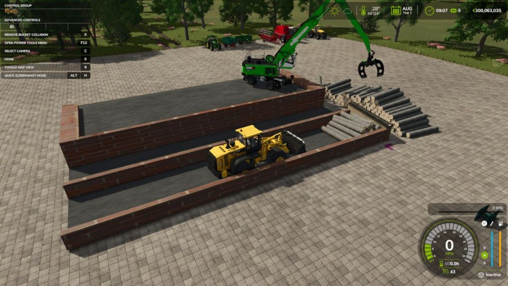 Trees storage 4m wide v1.0.0.0 - FS25 / FS22 Mod