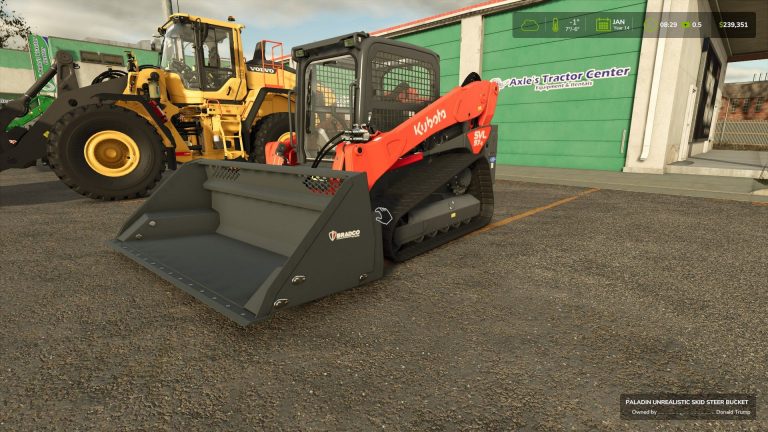 Unrealistic Skid Steer Loader Bucket V4.2.0.2 - FS25 / FS22 Mod