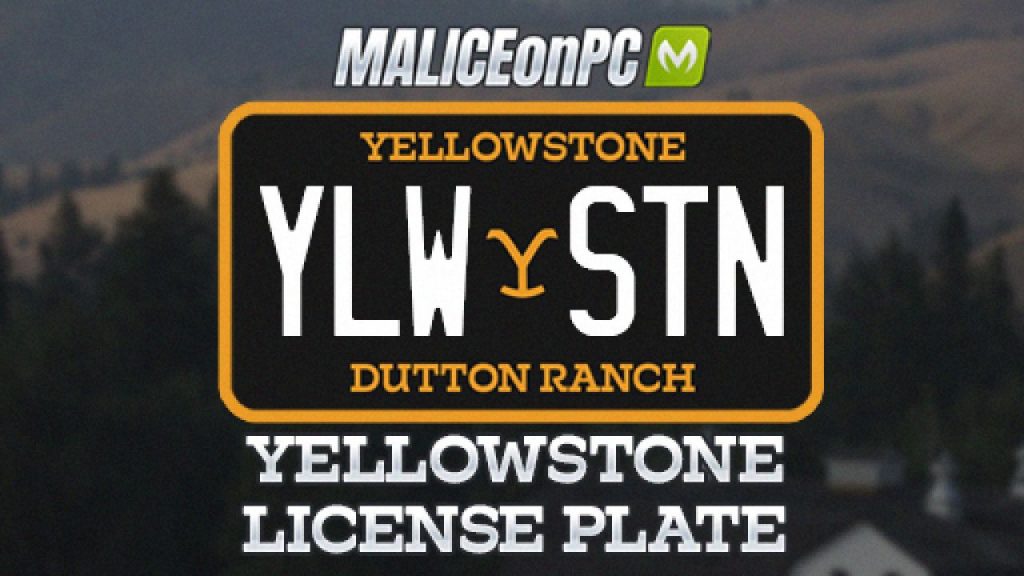 Yellowstone Dutton Ranch License Plate V1.0.0.0 - FS25 / FS22 Mod